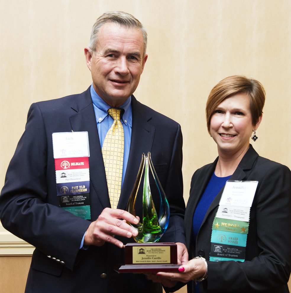 Gerald B. Klein - Jack L. Brown 2016 - Oklahoma Bar Foundation